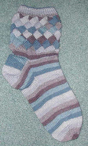 Ravelry: Entrelac Socks pattern by Rebecca Bowen