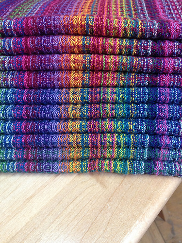 Ravelry: DebbieB's Handwoven Rainbow Candy Napkins