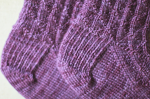 Ravelry: Diamond Rib Socks pattern by Kate Lore Designs