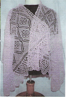 Ravelry: Shetland Rose Lace Stole pattern by Cynthia Heeren, Hokulani Farms
