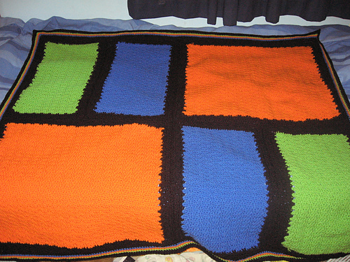 Ravelry: Graphic Squares Throw pattern by Caron Design Team