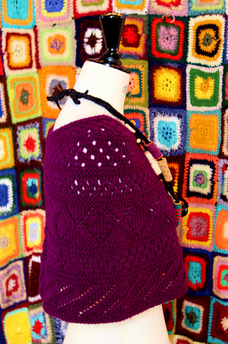 Ravelry: Deep Purple Capelet pattern by Fabienne Chabrolin