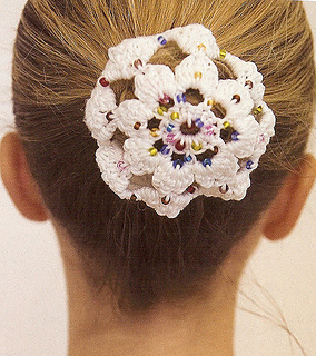 Ravelry: Snowflake Ballet Bun Cover pattern by Dee Stanziano