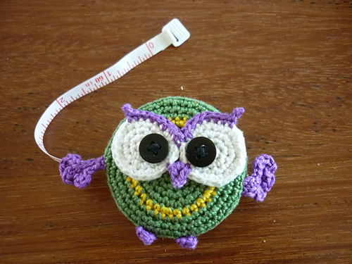 Ravelry: Owl tape measure cover pattern by Justyna Kacprzak