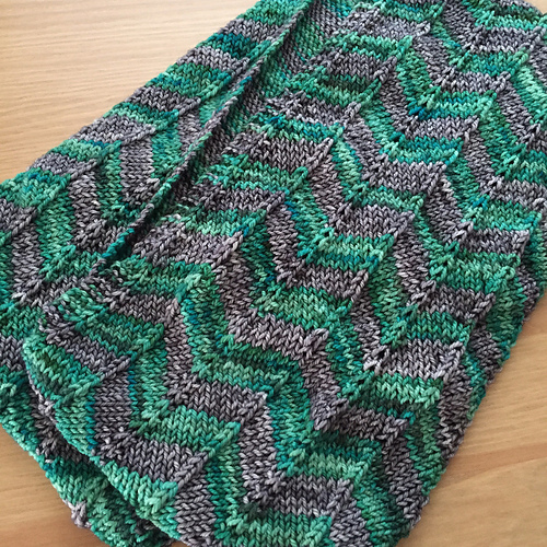 Ravelry: Simple Chevron Stripe Scarf pattern by Karin Martinez