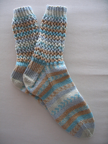Ravelry: Lacy Mock Cable Socks pattern by Kat (katinkorea)