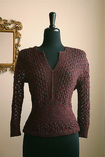 Ravelry: Cashmere Lace Blouse pattern by Teva Durham