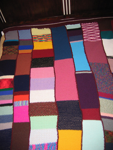 Ravelry: Seed Stitch Scrap Strip Afghan pattern by Sandra Petit & Pam ...