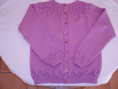 Ravelry: Lace Yoke Sweater and Cardigan pattern by Patons Australia