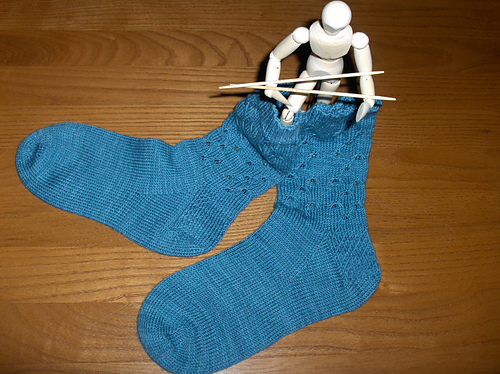 Ravelry: Rain Drops Beaded Socks pattern by Sandy Pruett