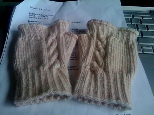 Ravelry: Cabled Cashmere Wristers pattern by Iris Schreier