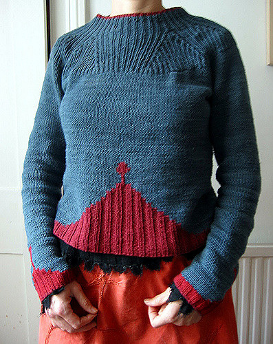 Ravelry: Sweater with Circular Ribbed Yoke pattern by Vogue Knitting