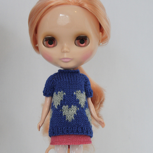 Ravelry: Cyndi Sweater for Blythe pattern by Anne Heidemann