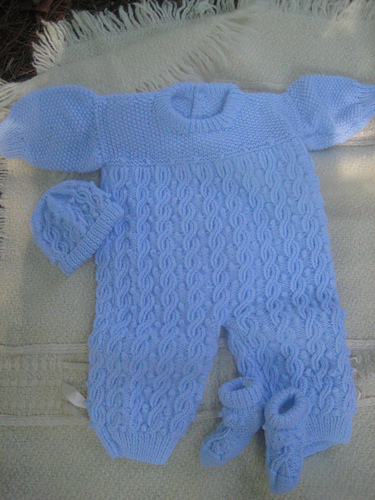 Ravelry: Design D - Cabled All-in-one Romper and Pants pattern by Sirdar
