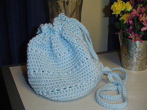 Ravelry: Drawstring Cotton Bag pattern by Steph Thornton
