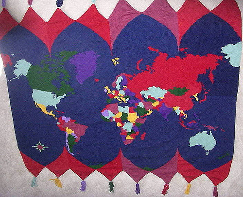 Ravelry: MAP OF THE WORLD AFGHAN & PILLOWS pattern by Kay Niederlitz