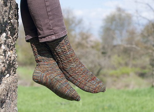 Ravelry: Diagonal Cross-Rib Socks pattern by Ann Budd