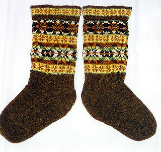 Ravelry: Heathered Fair Isle Socks pattern by Petrea Noyes