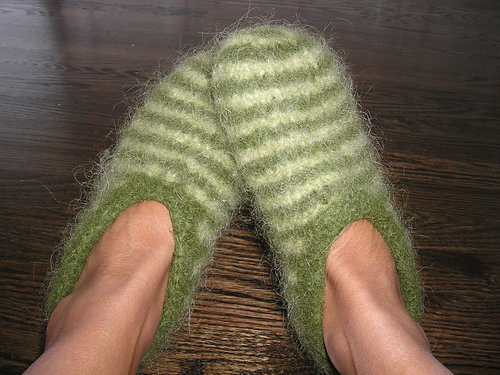 Ravelry: Adult's Slippers aka Fuzzy Feet pattern by Mags Kandis