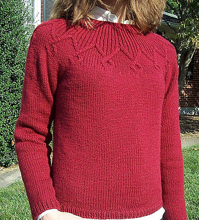 Ravelry: Cable Yoke Pullover pattern by Donna Druchunas