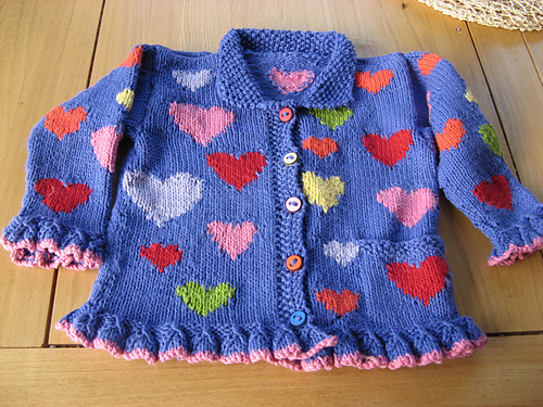 Ravelry: Heart-Motif Cardigan pattern by Zoë Mellor