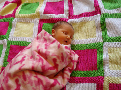 Ravelry: #24 Color Block Baby Blanket pattern by Jean Guirguis