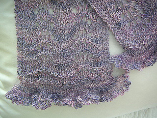 Ravelry: Seashell Scarf with Ruffle pattern by Lori Lawson