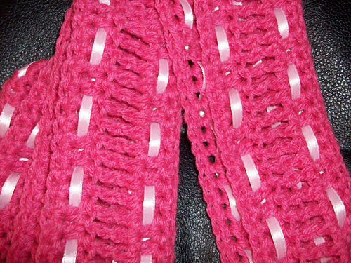 Ravelry: Crocheted Ribbon Scarf pattern by Tiffany Hixon