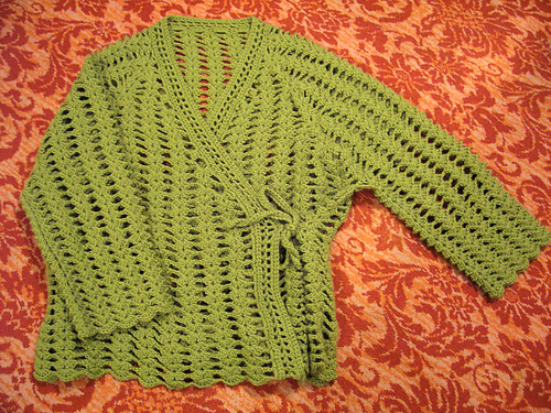 Ravelry: Shell Stitch Wrap-Around Sweater pattern by Lion Brand Yarn