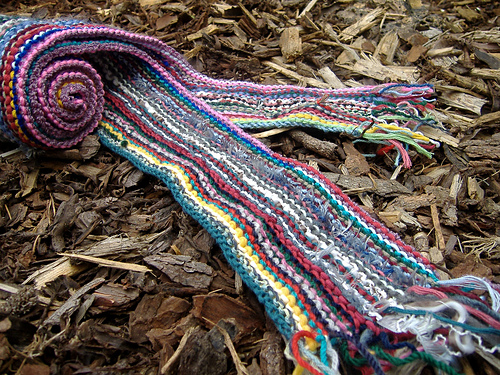 Ravelry: scrap happy scarf - for knitters pattern by sharon maher