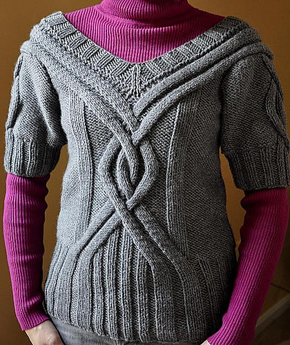 Ravelry: 40 Dark Green Cable Sweater pattern by Rebecca Design Team