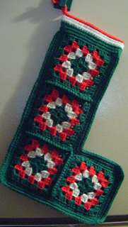 Ravelry: Bev's Christmas Granny Square Stocking pattern by Beverly A ...