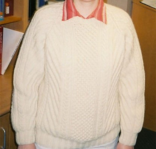 Ravelry: Aran Jersey with Raglan Sleeves pattern by Pat Menchini