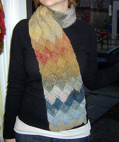 Ravelry: Entrelac Scarf pattern by Kate Atherley