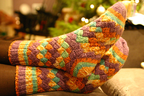 Ravelry: Entrelac Socks pattern by Vickie Starbuck