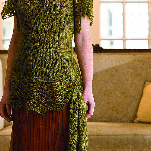 Ravelry: Anjou: Lacy tie-hem tunic pattern by Kristeen Griffin-Grimes