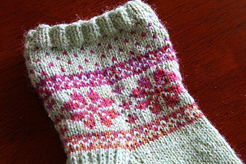 Ravelry: Fair Isle Flower Sock pattern by Candice DeWitt
