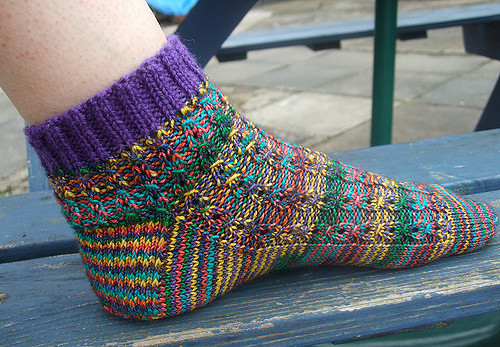 Ravelry: Lacy Mock Cable Socks pattern by Kat (katinkorea)
