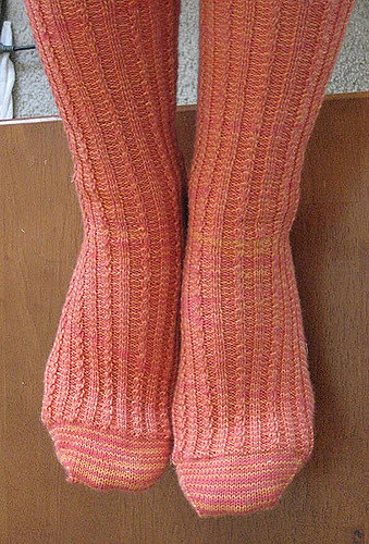 Ravelry: Mock Cable Rib Socks pattern by Donna Seex