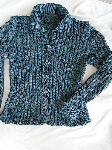 Ravelry: Moss Stitch and Cable Jacket pattern by Debbie Bliss