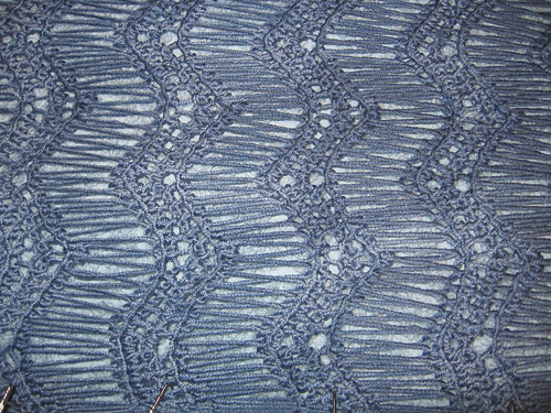 Ravelry: Drop Stitch Ripple Shawl pattern by Kim Guzman