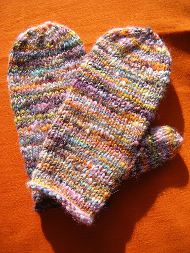 Ravelry: Faux Felted Mittens pattern by Yarn Basket