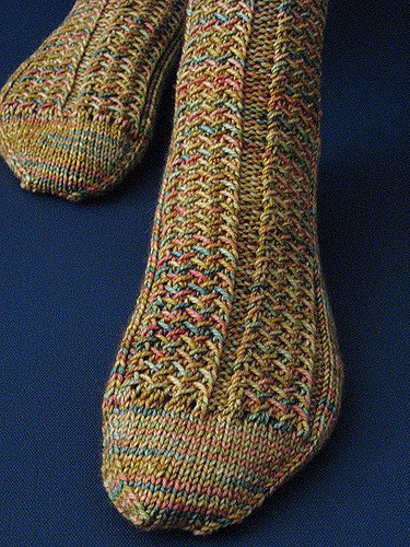 Ravelry: Herringbone Rib Socks pattern by Kristi Schueler