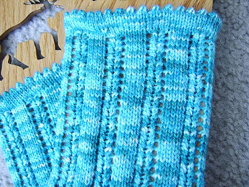 Ravelry: Eyelet Rib Sock pattern by Allison Sarnoff