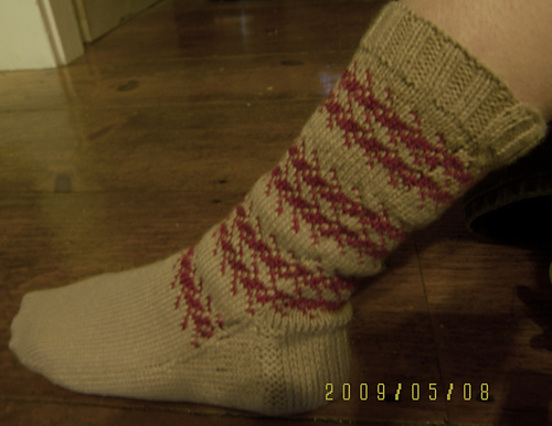 Ravelry: Fair Isle Fire Socks pattern by Judith Connelly