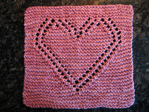 Ravelry: Double Eyelet Heart pattern by Evelyn A. Clark