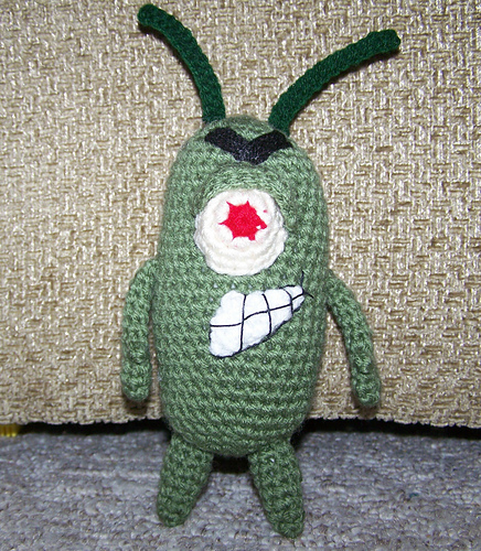 Ravelry: Sheldon Plankton pattern by Melanie Mullally