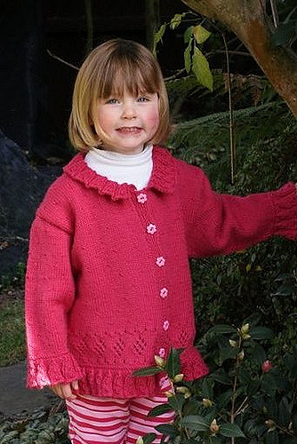Ravelry: Cardigan with Ruffle Edge pattern by Australian Country Spinners