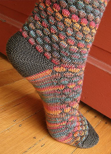 Ravelry: Stained Glass Bubble Socks pattern by Jen Hurley