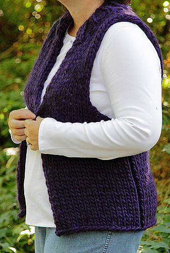 Ravelry: Super Bulky Plus Size Winter Vest pattern by Lisa Ellis